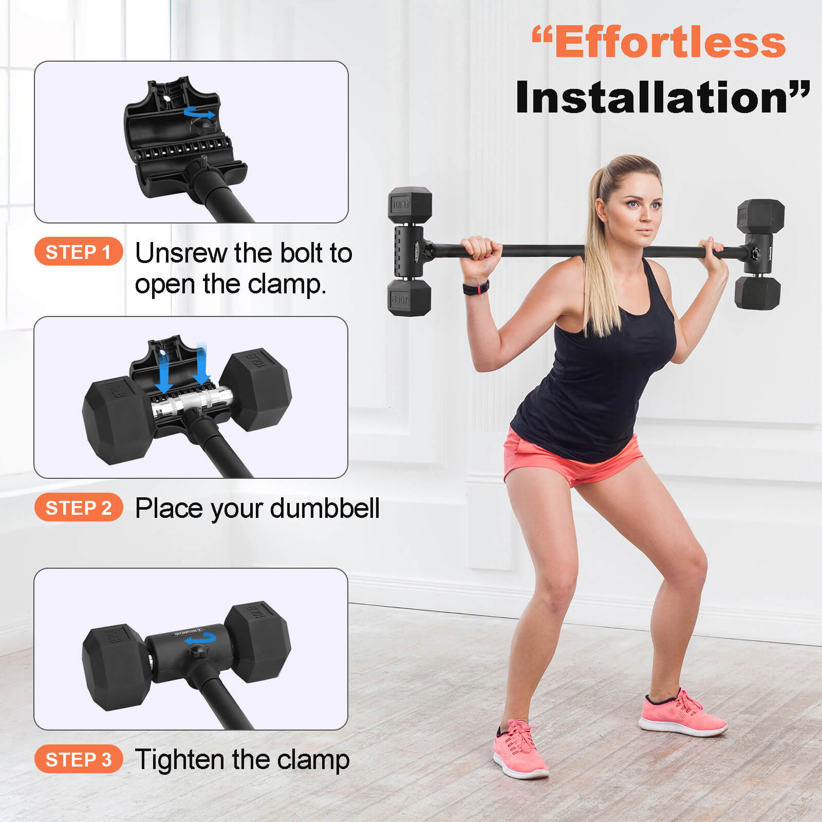 Dumbbell to Barbell Transformer | Elevate Workout Flexibility ...